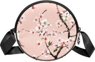 Generic Sac &agrave; bandouli&egrave;re Circle pour femme, petit sac &agrave; bandouli&egrave;re blanc avec fermeture &eacute;clair, bretelles r&eacute;glables, sac &agrave; main rond d&eacute;contract&eacute; pour femmes