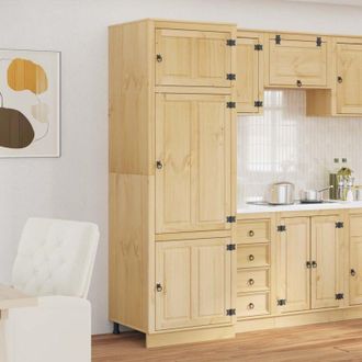 vidaXL vidaXL Armoire avec &eacute;tag&egrave;re SKI Brun Miel 60 x 32 x 40 cm Pin massif