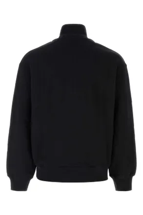 Maison Kitsun&eacute; Half-Zip Cotton Sweater - Black