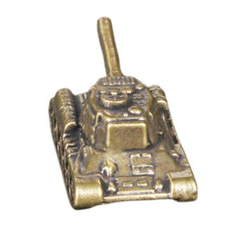 Cabilock Healeved Vintage Bronze Miniatur Panzer Skulptur aus Massivem Messing Detailliertes Milit&auml;risches Sammlerst&uuml;ck Retro Kupfer Tank Modell B&uuml;ro Schreibti