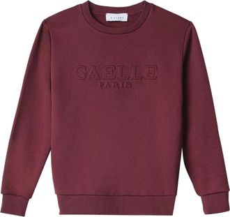 Gaëlle Paris Femme, Sweatshirts et sweats à capuche, Rouge, Taille: 42 FR SweaT-shirt Bordeaux avec Col Rond