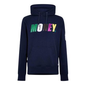 Money Clothing Kapuzenpullover f&uuml;r Herren, Satin, Lang&auml;rmlig (Marine)