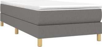 vidaXL Sommier &agrave; lattes de lit Gris fonc&eacute; 100x200 cm Tissu
