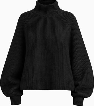 Worldclassca Oversizepullover Oversized Strickpullover mit Stehkragen