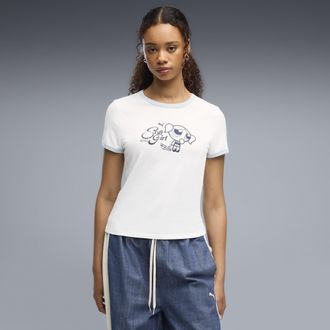 Puma T-shirt slim PUMA x POWERPUFF GIRLS Femme, V&ecirc;tements, Blanc, XL