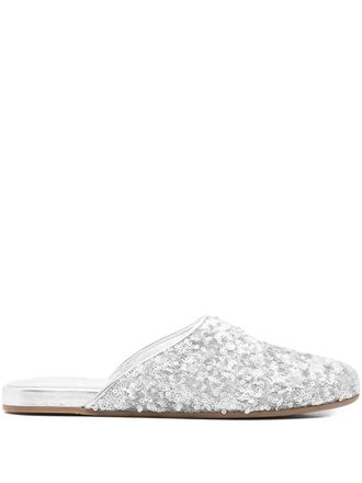 Ancient Greek Sandals mules The Slipper à sequins - Argent