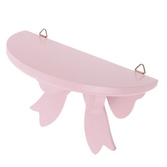 NUOBESTY Schweberegal mit Rosa Schmetterlingsschleife Wandmontiertes Kinderzimmer Wandregal ohne Bohren Platzsparendes Kawaii Aufbewahrungsregal f&uuml;r Schlafzimm