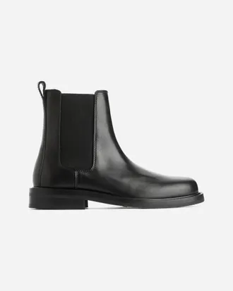 Arket Chelsea-Boots Aus Leder -Schwarz