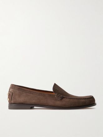 Tod's Mocassins En Daim &Agrave; Clous - Marron