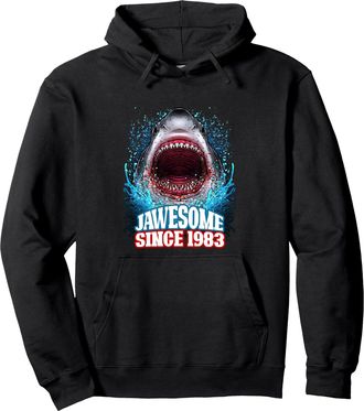 BDAZ 43. Geburtstag Jawesome Since 1983 Shark 43 Years Old Pullover Hoodie