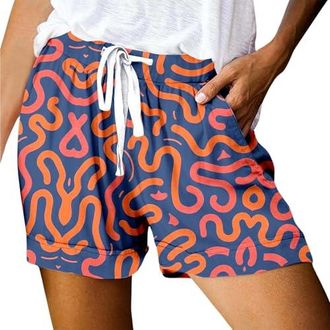 Generic Short De Plage Grande Taille Femme Cycliste Haute Rouge Fluo Temps Oversize Maternit&eacute; Camel Ultra Automne Fushia Trou&eacute; Detente Mettre Hawaien Fleur Fo