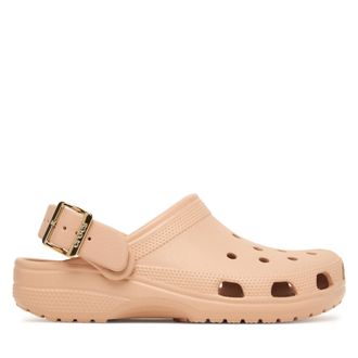 Crocs Pantoletten Crocs Classic Metallic Buckle Clog 213543 Rosa