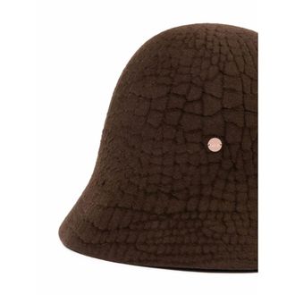Flapper H59FE006FW21 Cracked Rabbit Felt Bucket Hat - Brown