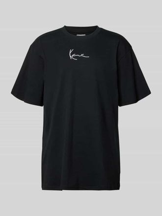 Karl Kani T-Shirt mit Label-Stitching und Rundhalsausschnitt