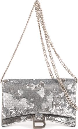 Balenciaga Crossbody Bags - Hourglass Wallet on Chain - Gr. unisize - in Silber - für Damen