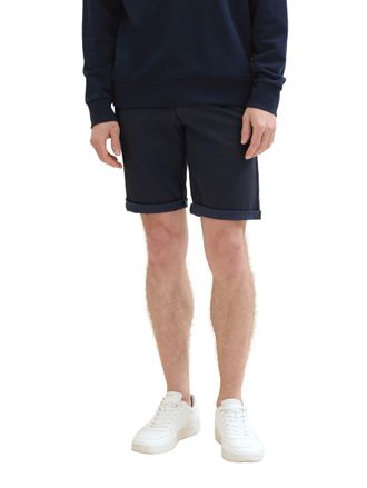 Tom Tailor Herren Slim Chino Bermuda Shorts mit Stretch, 34697 - Navy Geometric Structure, 28