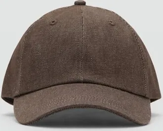 Mango Casquette unie en coton chocolat - Femme - Taille unique - MANGO