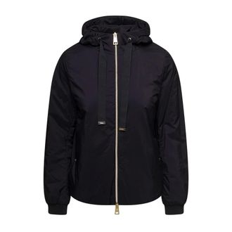 Herno Femme, Vestes, Noir, Taille: 40 FR Matt Hooded Bomber Jacket