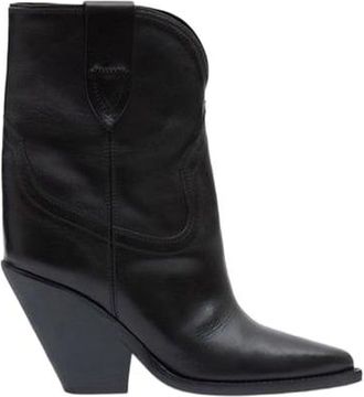 Isabel Marant Boots santiag Leyane &agrave; talons en cuir glac&eacute;