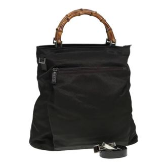 Gucci Pre-owned Nylon sacs-main - Femme - Pre-owned - Brun - Taille: ONE Size