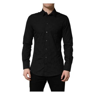 Dolce & Gabbana Homme, Chemises, Noir, Taille: M Martini Dress Shirt