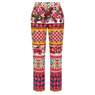 Dolce & Gabbana Pantalon slim - Femme - Pantalons - Multicolore - Taille: 34 FR