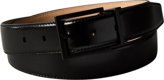 Calvin Klein Herren G&uuml;rtel Square Buckle Smooth 3,2 cm Eckige Schnalle, Schwarz (Black/Matte Black), 95 cm