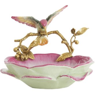 Light & Living Schale bird Keramik orange dunkelrosa bronze - - Light&living