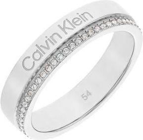 Calvin Klein Bague pour Femme Collection MINIMAL LINEAR en Acier Inoxydable avec des Cristaux - 35000200D