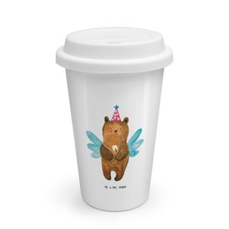 Mr. & Mrs. Panda To Go Becher B&auml;r Zahnfee - Geschenk, Thermobecher, Milchzahn, To go Kaffeebecher, Kaffee to go Becher, To go Becher Kaffee, Teddy
