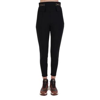 Elisabetta Franchi High Waist Pants - - Trousers - Damen - Schwarzk - 2XL