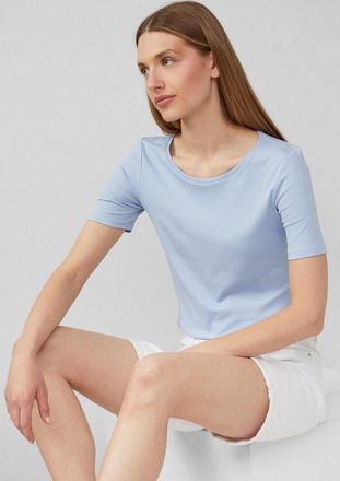 s.Oliver Kurzarmshirt T-Shirt T-Shirt aus Interlockjersey im Slim Fit