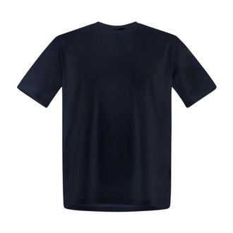 Herno Superfeines Baumwoll-Stretch-T-Shirt - - Tops - Herren - Blau - L