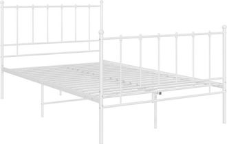 vidaXL Bett Wei&szlig; Metall 120x200 cm Vidaxl