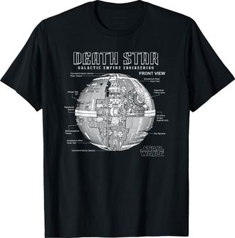 Star Wars Death Star Empire Engineering Diagram T-Shirt