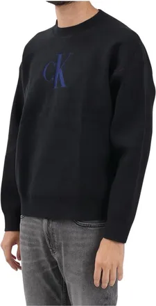 Calvin Klein Jeans Homme, Sweatshirts et sweats &agrave; capuche, Noir, Taille: XL SweaT-shirt en maille