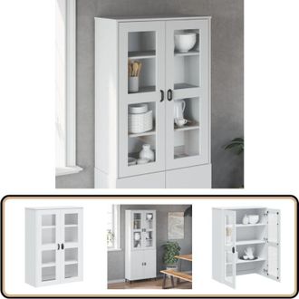vidaXL Aufsatz für Highboard viken Weiß Holzwerkstoff - Highboard - Sideboard - Aufbewahrung - Regal - Vitrine