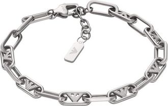 Emporio Armani Herrenarmband aus Edelstahl oder Perlen mit Karabinerverschluss