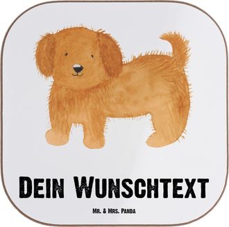 Mr. & Mrs. Panda Personalisierter Untersetzer Hund Flauschig - Personalisierte Geschenke, Bedrucken, Hunde, Hundemama, Blumenuntersetzer, Filzuntersetzer, Spr&uuml;che, Ker