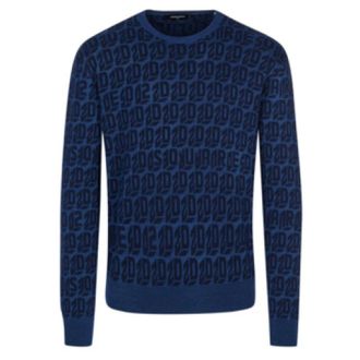 Dsquared2 Herren, Strickwaren, Blau, XLGröße