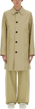 Burberry Manteau droit en coton - Homme - Manteaux - Beige - Taille: M
