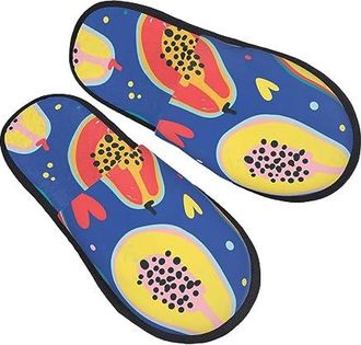 Generic Fruit De La Papaye Femme Homme Slippers Confortable Chaussons L&eacute;g&egrave;res Chaussures De Maison Pour Ext&eacute;rieur Int&eacute;rieur Hiver L