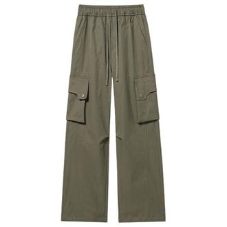 Generico Pantalon cargo pour homme Pantalon de sport taille haute Pantalon de surv&ecirc;tement droit Pantalon dentra&icirc;nement &agrave; taille &eacute;lastique, vert, XXXXXL