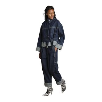 3.1 Phillip Lim Femme, Vestes, Bleu, Taille: 38 FR Veste en jean boxy