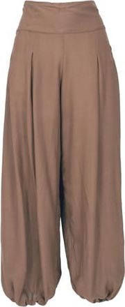 Guru Shop Pantalon sarouel synth&eacute;tique pour femme, kaki, 38