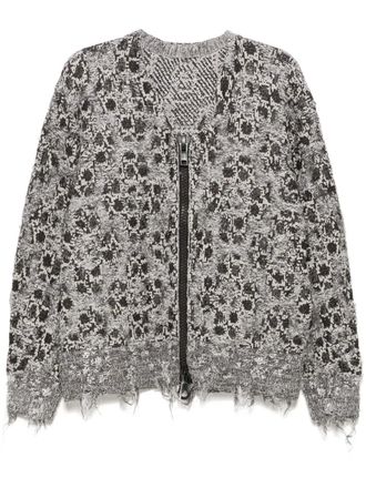 JNBY cardigan à motif imprimé - Gris