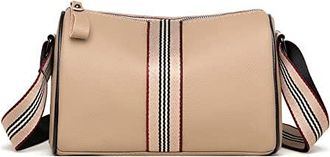 Generic Sac &agrave; bandouli&egrave;re en cuir de vache pour femme, petit sac &agrave; main cylindrique, sac &agrave; bandouli&egrave;re tendance, sac &agrave; bandouli&egrave;re d&eacute;contract&eacute;, kaki, Small