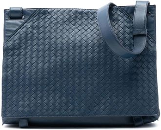 Bottega Veneta Hobo Bags - Nappa Intrecciato Flap Crossbody - Gr. unisize - in Blau - f&uuml;r Damen