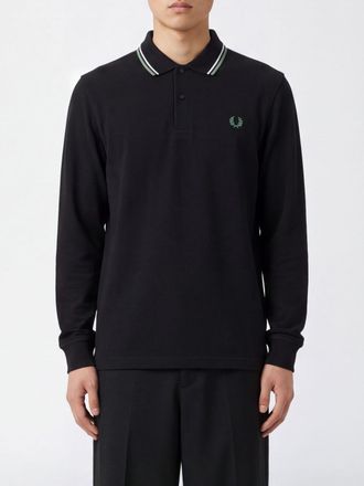 Fred Perry Polo &agrave; manches longues en piqu&eacute; de coton avec logo brod&eacute;
