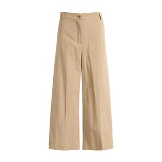 Max Mara Femme, Pantalons, Beige, Taille: 36 FR Wkdronco Wide Pantalons